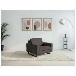 Loveseat Places of Style "Pinto 105 cm, Cord, Chenille, Lederoptik", braun, B:105cm H:85cm T:97cm, 100% Polyester, Sessel, mit Keder, Metallfüßen und auch in Cord Bezug erhältlich