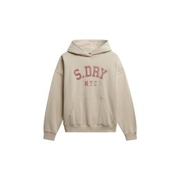 Superdry Sweatshirt 'Athletic Essentials' Damen Größe XL taupe / rot