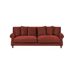 Beliani 3-Sitzer Sofa EIKE in Rot/Braun - (W) 229 x (H) 82 x (L) 102 cm | Gr.: onesize
