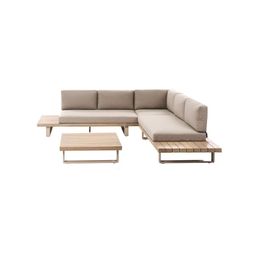 Beliani 2-tlg Lounge Set MYKONOS in Beige/Braun | Gr.: onesize