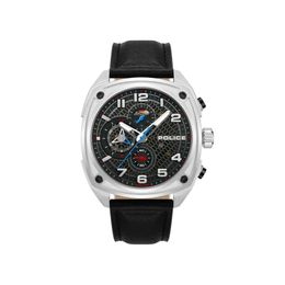 Police Herrenuhr Quarz Portland mit 2 Bändern Schwarz / Silber | Gr.: onesize