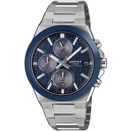 Casio Edifice Herrenuhr Solar Chrono Stahl/Blau | Gr.: onesize