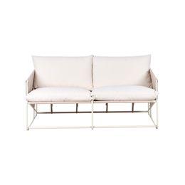 Beliani Gartensofa PONTE in Beige/Grau - (W) 160 x (H) 88 x (L) 94 cm | Gr.: onesize