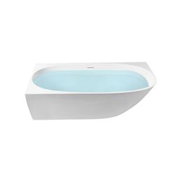 Beliani Eckbadewannen PARNAIBA in Weiß - (W) 80 x (H) 56 x (L) 170 cm | Gr.: onesize