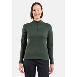 Odlo Longsleeve "Midlayer 1/2 Zip Essential Light" in Grau | Gr.: L