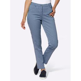 WITT WEIDEN Jeans in jeansblau-weiß-gestreift | Gr.: 40