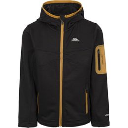 Trespass Kinder Softshelljacke "Timorous Fleece At200" in Schwarz | Gr.: 5-6 Jahre