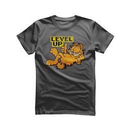 T-Shirt "GARFIELD Level Up T-Shirt" in Grau | Gr.: L