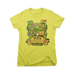 Teenage Mutant Ninja Turtles Shirt "Pizza Party With My Bros Girly Tee" in Gelb | Gr.: L