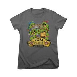 Teenage Mutant Ninja Turtles Shirt "Pizza Party With My Bros Girly Tee" in Grau | Gr.: S