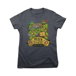 Teenage Mutant Ninja Turtles Shirt "Pizza Party With My Bros Girly Tee" in Grau | Gr.: XL
