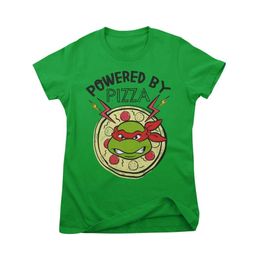 Teenage Mutant Ninja Turtles Shirt "Powered By Pizza Girly Tee" in Grün | Gr.: XL