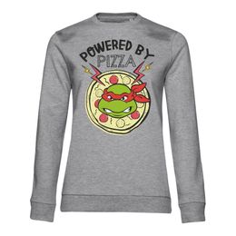 Teenage Mutant Ninja Turtles Pullover "Powered By Pizza Girly Sweatshirt" in Grau | Gr.: XXL