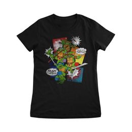 Teenage Mutant Ninja Turtles Shirt "TMNT Comics Girly Tee" in Schwarz | Gr.: S