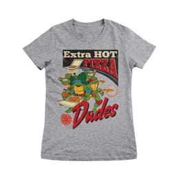 Teenage Mutant Ninja Turtles Shirt "Extra Hot Pizza Dudes Girly Tee" in Grau | Gr.: S