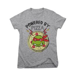 Teenage Mutant Ninja Turtles Shirt "Powered By Pizza Girly Tee" in Grau | Gr.: M