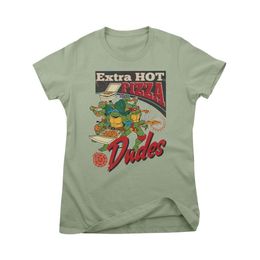Teenage Mutant Ninja Turtles Shirt "Extra Hot Pizza Dudes Girly Tee" in Grün | Gr.: S
