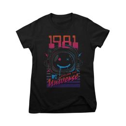 MTV Shirt "1981 Explore The Universe Girly Tee" in Schwarz | Gr.: L