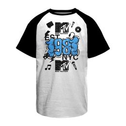 T-Shirt "MTV NYC 1981 Baseball T-Shirt" in Wei&szlig; | Gr.: M