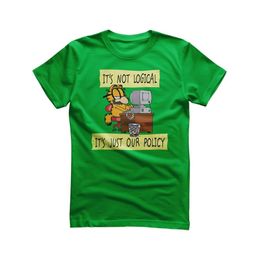 GARFIELD T-Shirt "It's Not Logical It's Just Our Policy T-Shirt" in Gr&uuml;n | Gr.: XXL