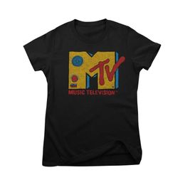 Shirt "MTV Radio Transistor Logo Girly Tee" in Schwarz | Gr.: XL