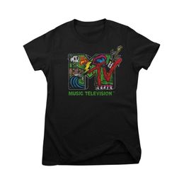 Shirt "MTV Skate & Punk Logo Girly Tee" in Schwarz | Gr.: L