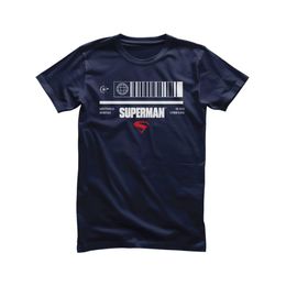 T-Shirt "Superman Barcode T-Shirt" in Blau | Gr.: XXL