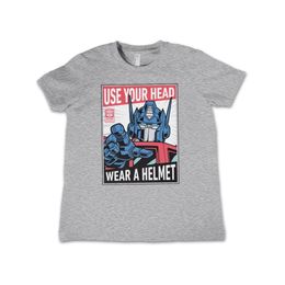 Transformers Shirt "Use Your Head Wear A Helmet Kids Tee" in Grau | Gr.: 4
