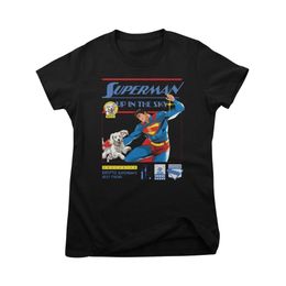 Shirt "Superman Up In The Sky Girly Tee" in Schwarz | Gr.: M