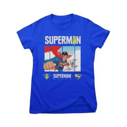 Shirt "Superman Look Up Girly Tee" in Blau | Gr.: XL