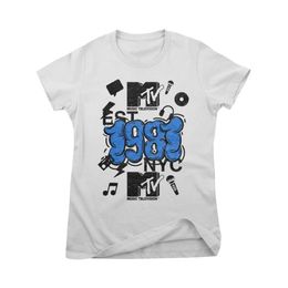 Shirt "MTV NYC 1981 Girly Tee" in Weiß | Gr.: XXL