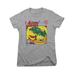 Shirt "Superman in Action Comics Issue 001 Girly Tee" in Grau | Gr.: M