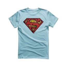 T-Shirt "Superman Mash-Up Shield T-Shirt" in Blau | Gr.: M