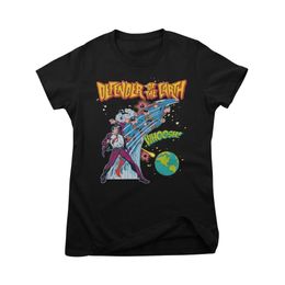 Superman Shirt "Defender Of The Earth Girly Tee" in Schwarz | Gr.: S