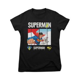 Shirt "Superman Look Up Girly Tee" in Schwarz | Gr.: XL