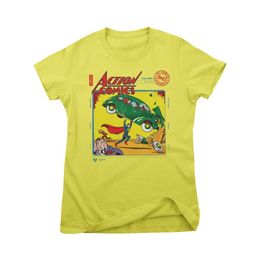 Shirt "Superman in Action Comics Issue 001 Girly Tee" in Gelb | Gr.: M