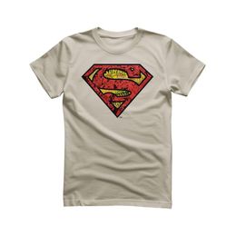 T-Shirt "Superman Mash-Up Shield T-Shirt" in Khaki | Gr.: S
