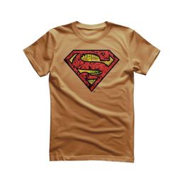 T-Shirt "Superman Mash-Up Shield T-Shirt" in Gold | Gr.: M