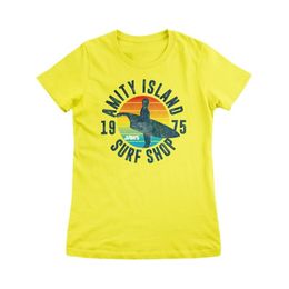 Jaws Shirt "Amity Island Surf Shop Girly Tee" in Gelb | Gr.: M