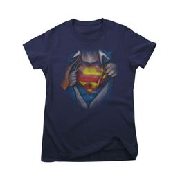 Shirt "Superman Suit Girly Tee" in Blau | Gr.: XL