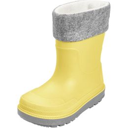 Playshoes Kinder Stiefel "Regenstiefel Mit Futter" in Gelb | Gr.: 28