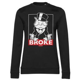 Pullover "Mr Monopoly BROKE Girly Sweatshirt" in Schwarz | Gr.: XL