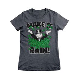 Shirt "Monopoly Make It Rain Girly Tee" in Grau | Gr.: XL