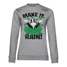Pullover "Monopoly Make It Rain Girly Sweatshirt" in Grau | Gr.: M
