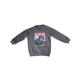 Transformers Kinder Sweatshirt "Use Your Head Wear A Helmet Kids Sweatshirt" in Grau | Gr.: 9-10 Jahre