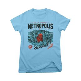 Superman Shirt "Metropolis Daily Planet Girly Tee" in Blau | Gr.: XXL