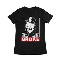 Shirt "Mr Monopoly BROKE Girly Tee" in Schwarz | Gr.: XL