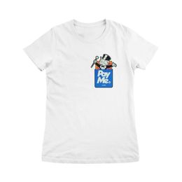 Shirt "Monopoly PAY ME Girly Tee" in Wei&szlig; | Gr.: M