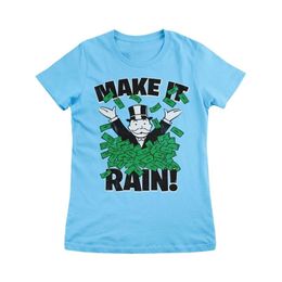 Shirt "Monopoly Make It Rain Girly Tee" in Blau | Gr.: S