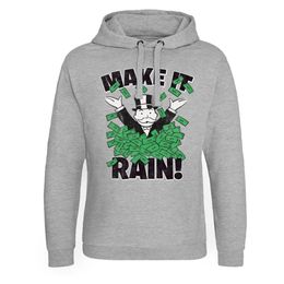 Hoodie "Monopoly Make It Rain Epic Hoodie" in Grau | Gr.: M